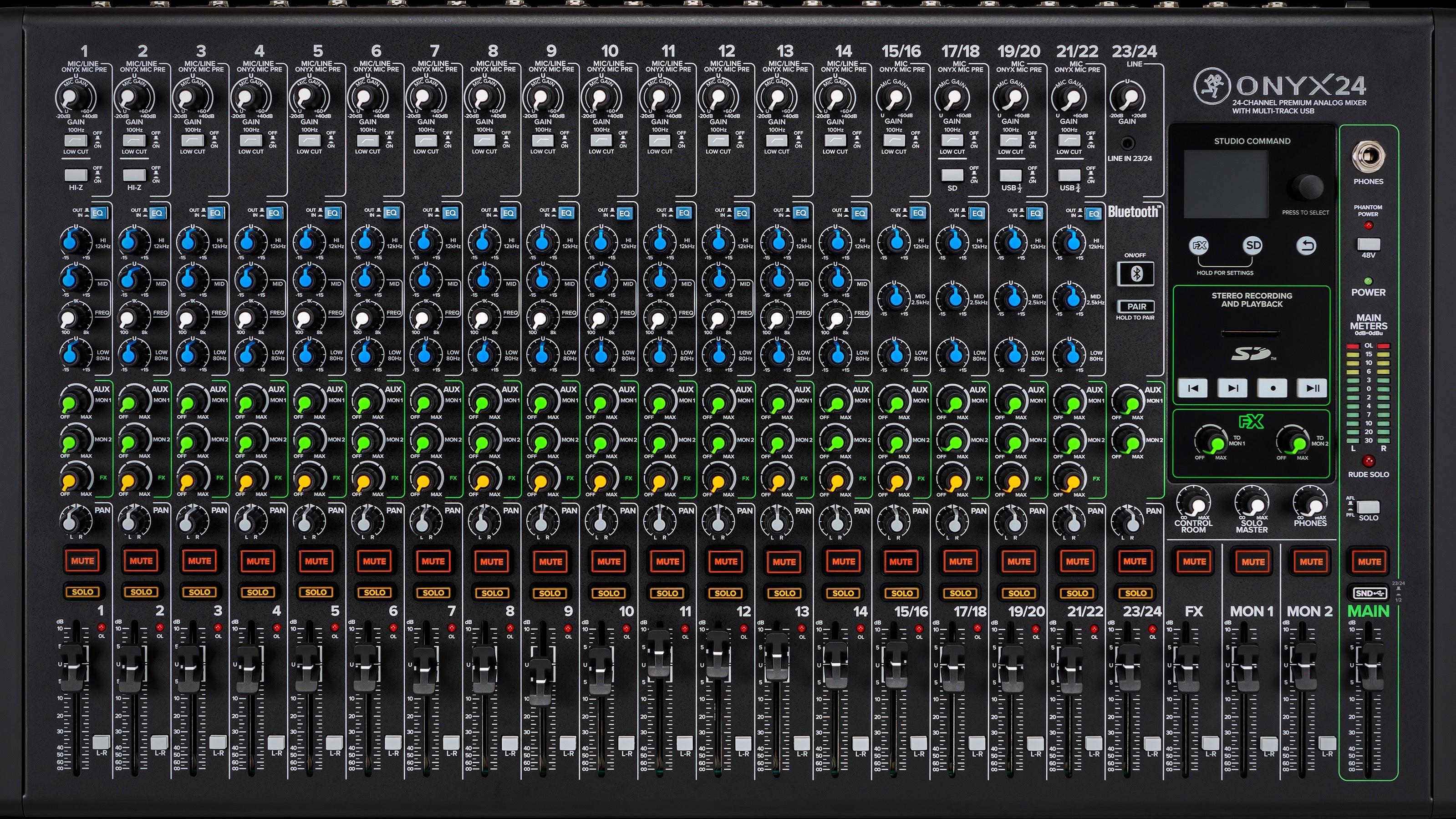 🇺🇸 Mackie Onyx 24 Premium Analog Mixer with Multi-Track USB recording.